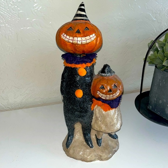 Holiday | Vintage Folk Art Bobble Head Pumpkin Statue | Poshmark